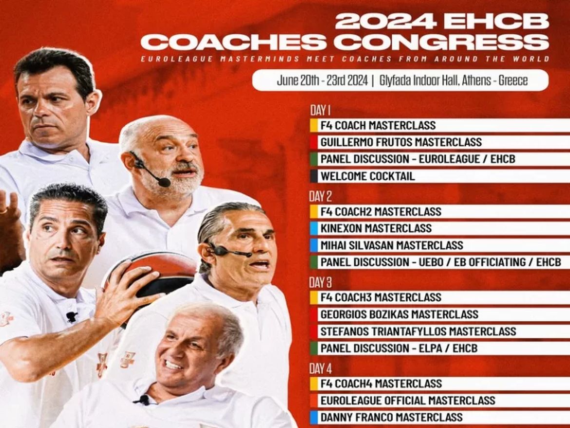 Ο ΣΕΠΚ και το EHCB διοργανώνουν το 4ο EuroLeague Head Coaches Congress στην Γλυφάδα - Basketa.gr